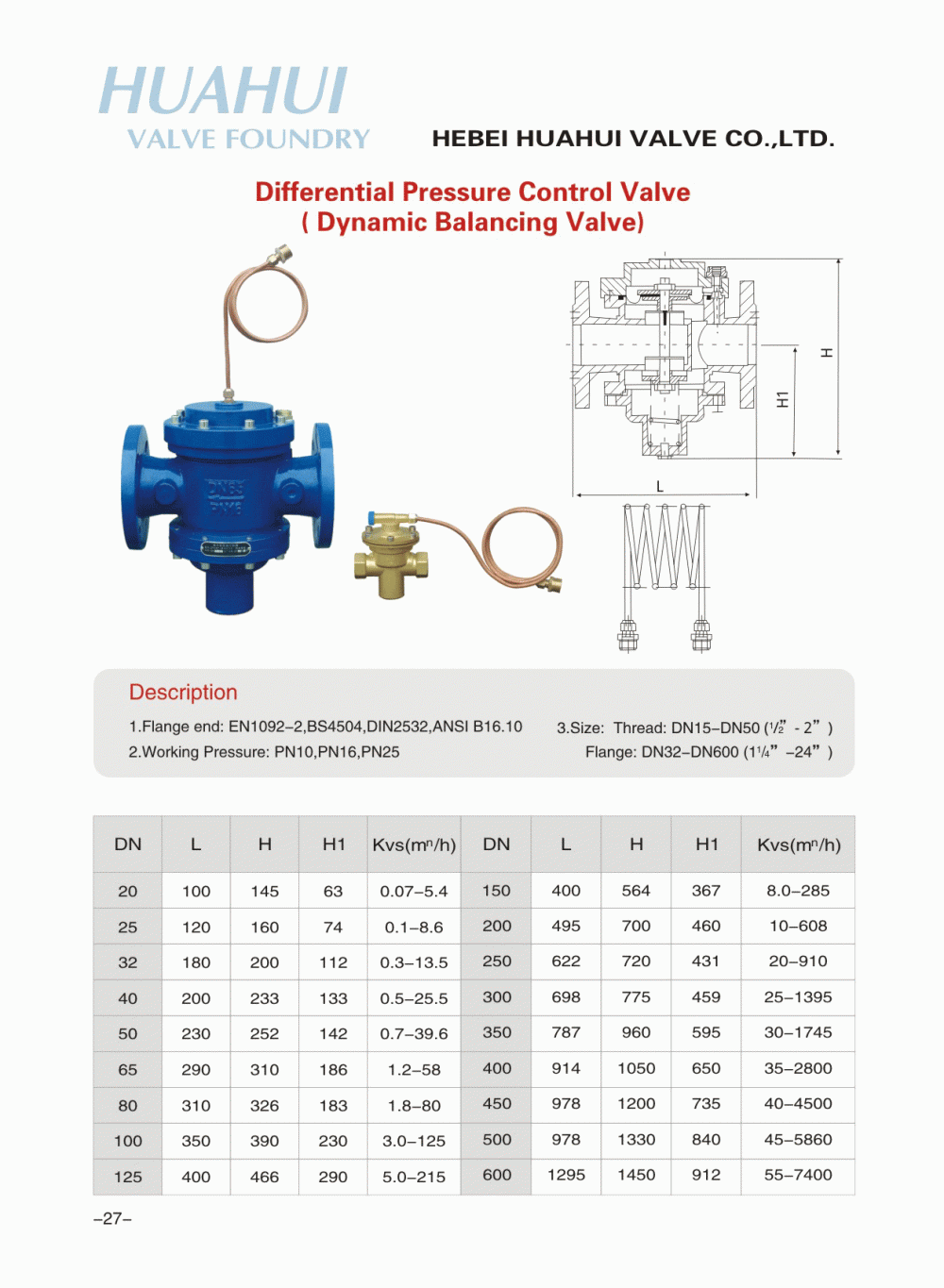 Differential Pressure Control Valve For Hvac System Adjust Water Different Pressure, High ...