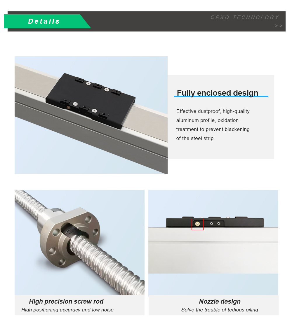Cnc Linear Guide Rail With Enclosed Dustproof Design For Robotic Arms ...