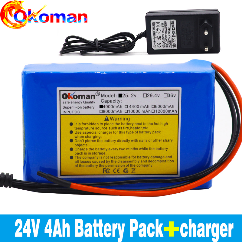 6s2p 24v 4ah 18650 Battery Lithium Battery 25.2v 4000mah Electric ...