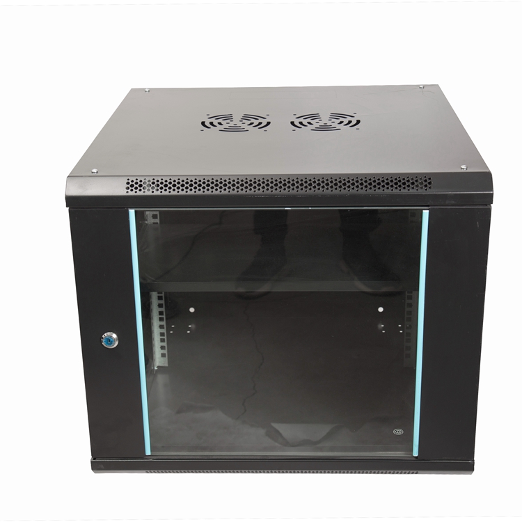 9u Wall Mount Network Server Rack - Ip20 Cabinet With Toughened/mesh ...