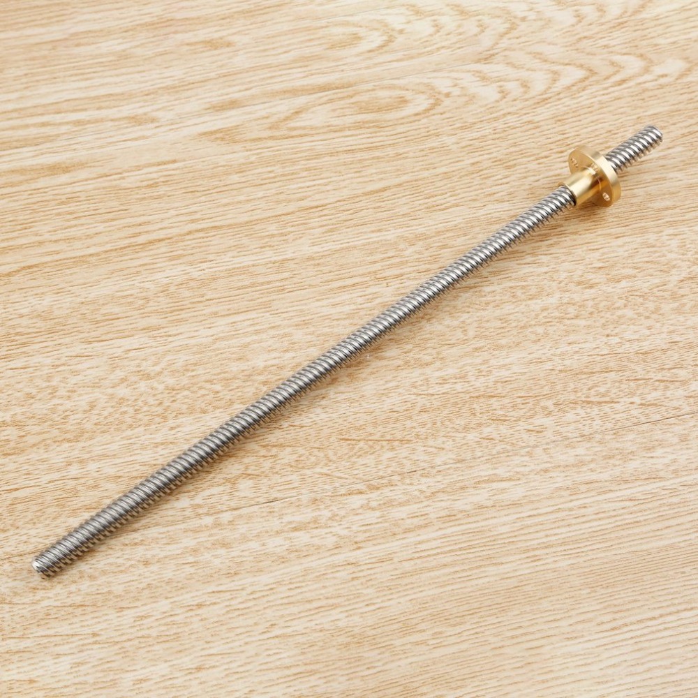 T8 Lead Screw 3d Printer Parts 250 300 350 400 500 Mm Leadscrew Parts 8mm Trapezoidal Rods Nuts ...