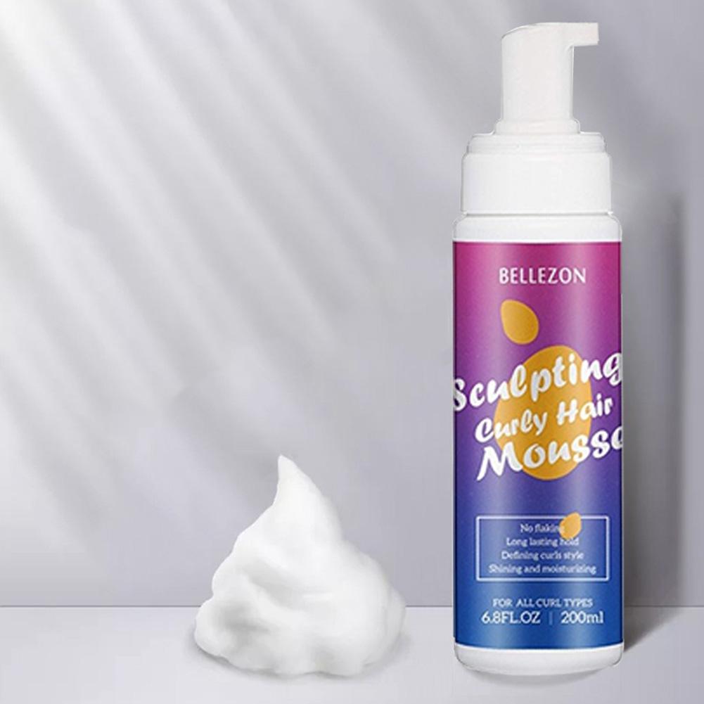 200ml Natural Curly Hair Gel Moisturizing Hair Foam Mousse Hair ...