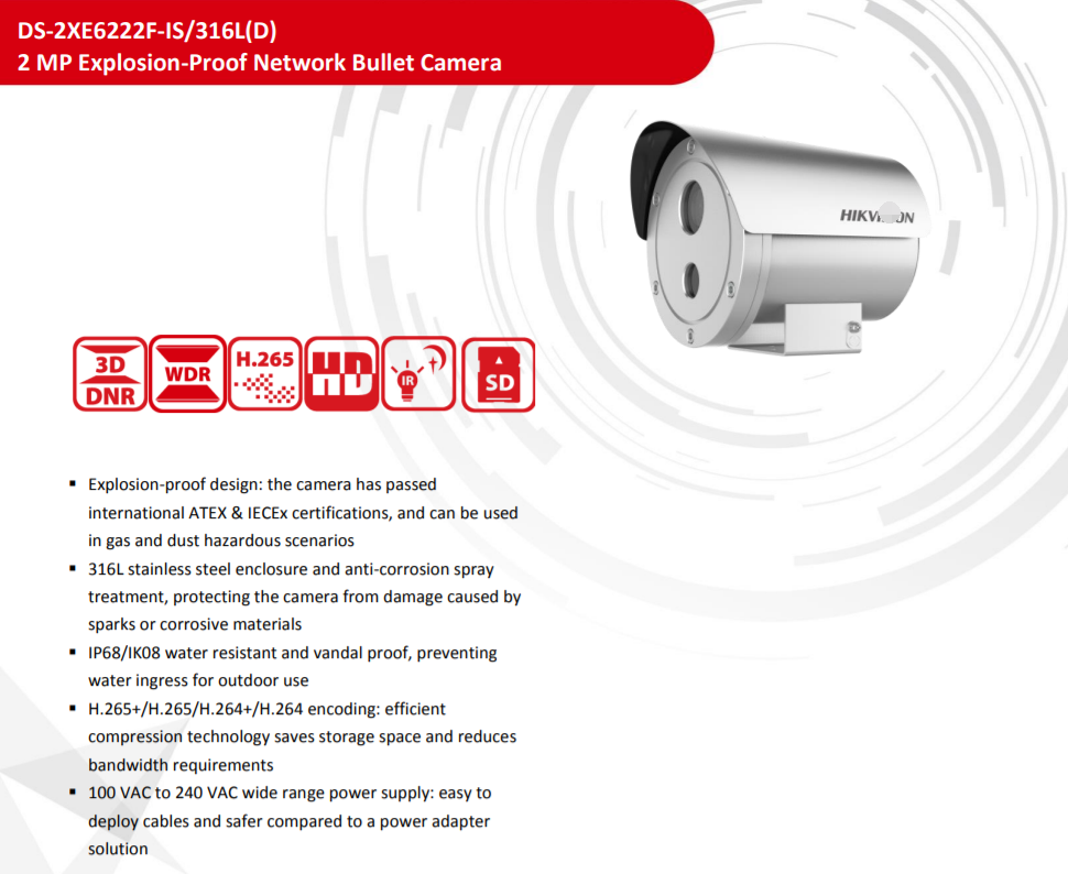 Original Hikvision Exir 36x Bullet Explosion-proof Network Camera, High ...