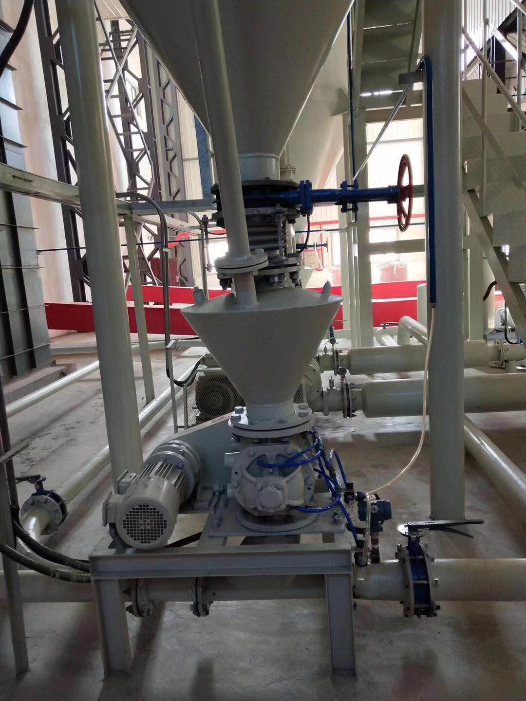 Cement And Fly Ash Pneumatic Conveying System With Dense Phase Rotary ...