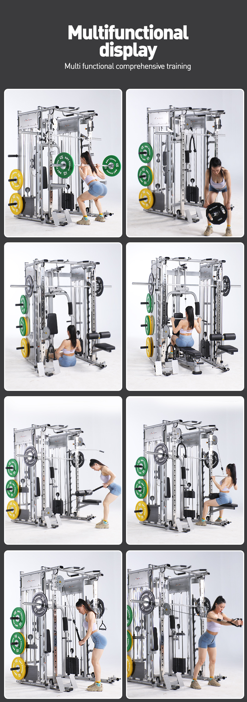 Comprehensive Commercial Multifunction Squat Smith Machine, High ...