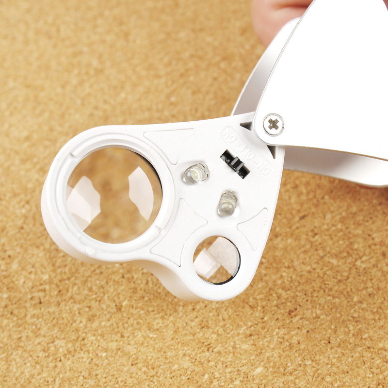 30x 60x Double-multiple Magnifying Glass: Led Illuminated Jewelry ...