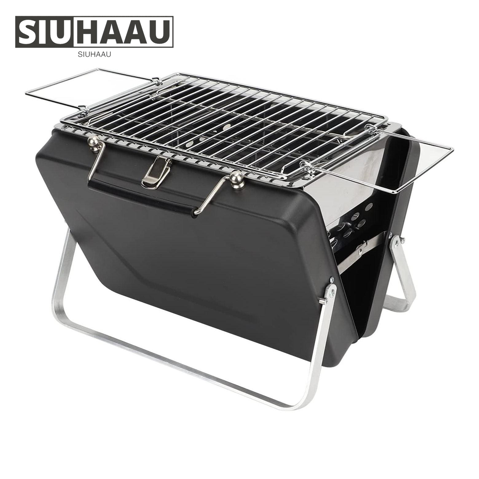 Portable Charcoal Grill Portable Charcoal Bbq Grill Non-stick Wave Grid ...