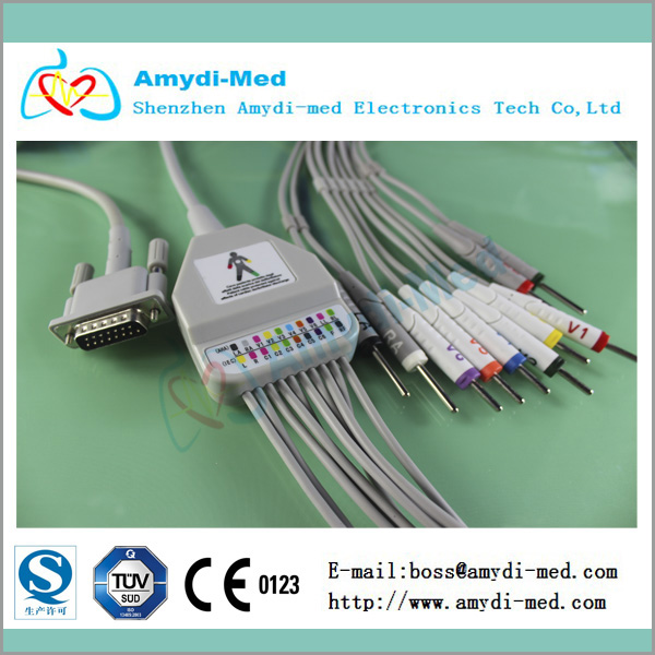 Philips Ekg Cable With 10 Leadwires, Din 3.0, Iso And Ce Approved, High ...