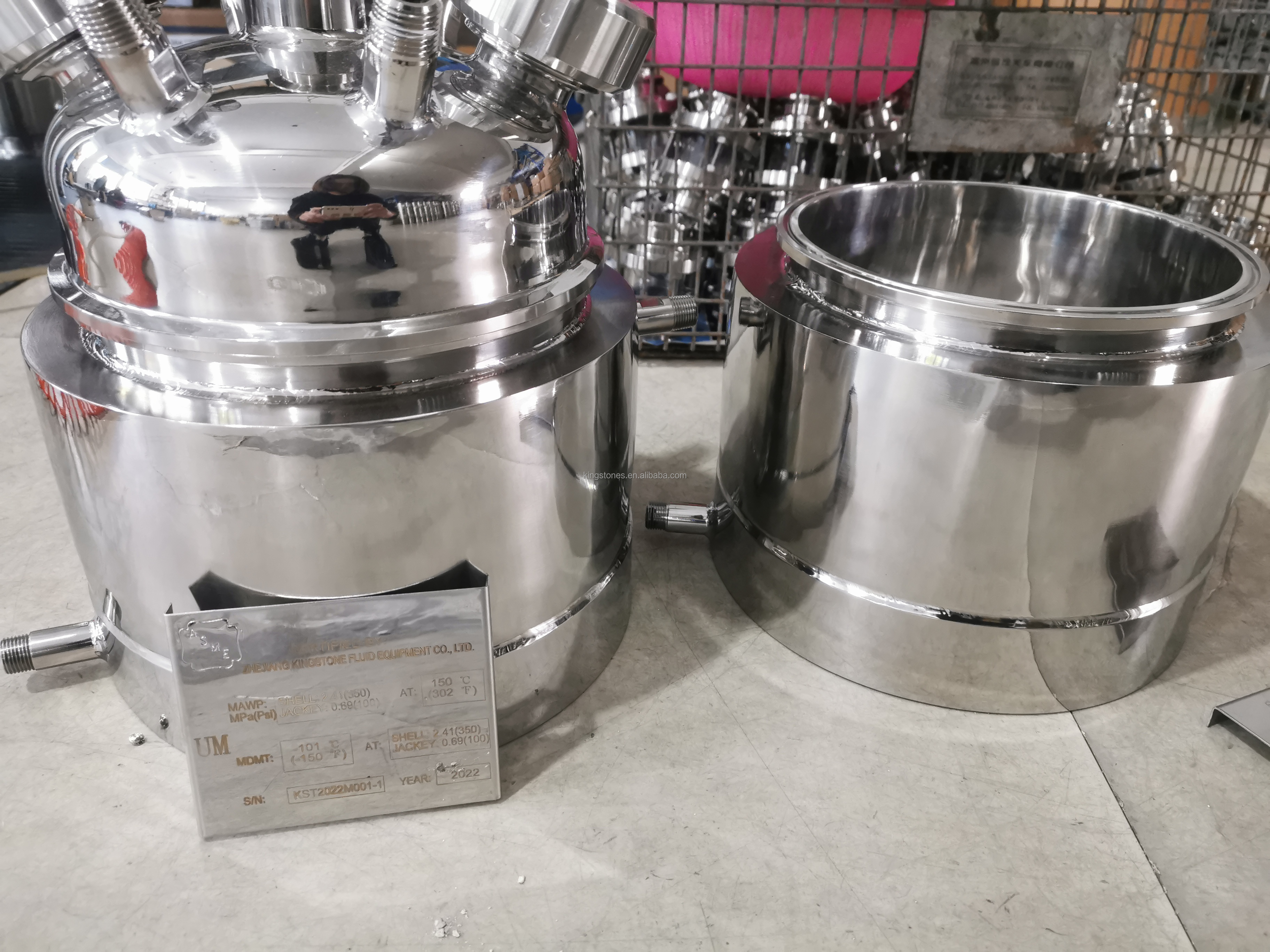 Asme Stainless Steel Dairy Tank - 6l Pressure Vessel With Technical ...