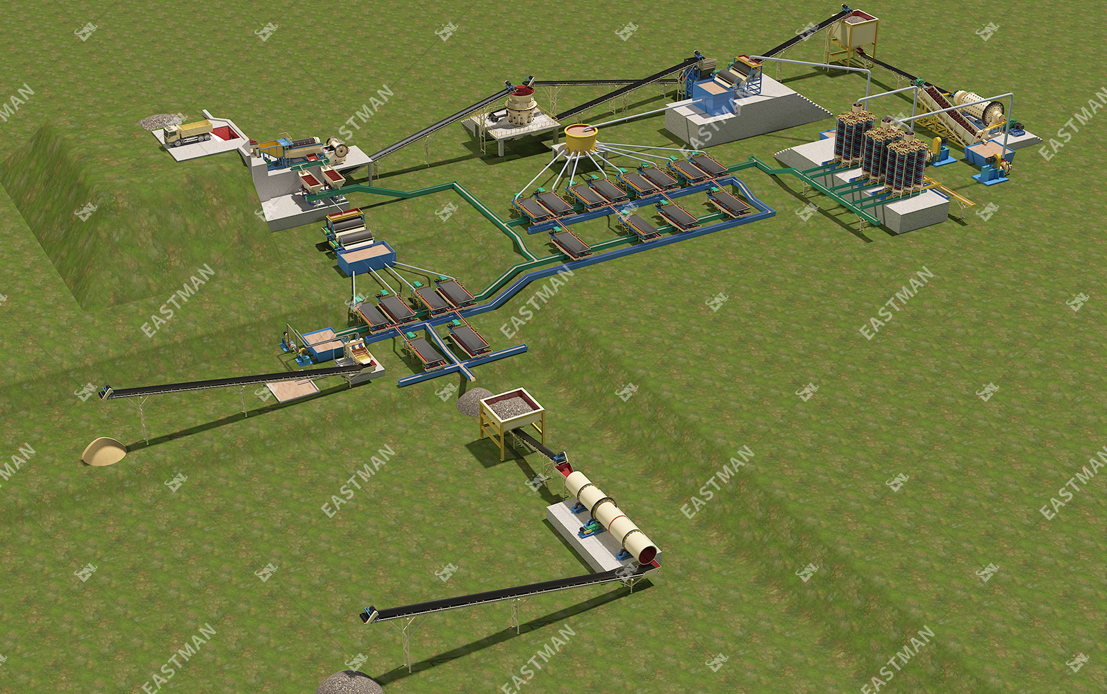 100 Tph Alluvial Tin & Rock Tin Processing Plant, High Quality 100 Tph ...