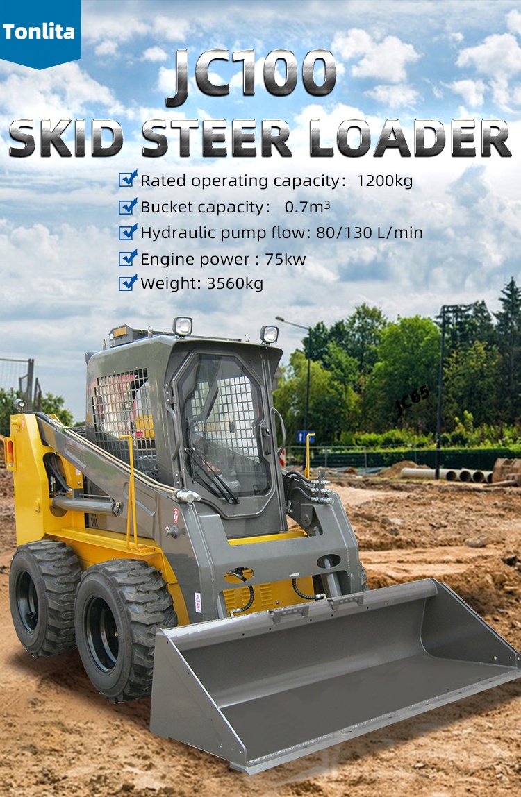 Ce Approved Jc100 Skid Steer Loader With Multi-function Attachments ...
