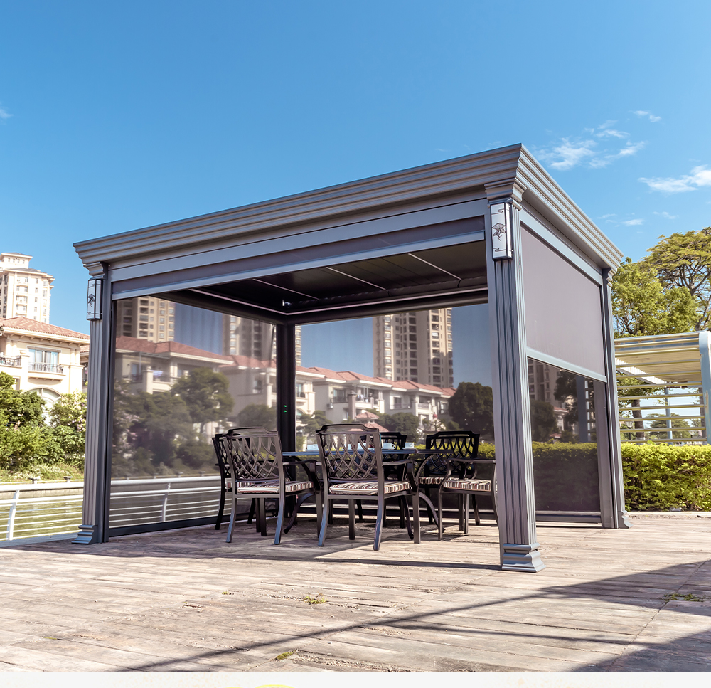 Modern Automatic Patio Gazebo With Louvered Roof: An All-weather ...