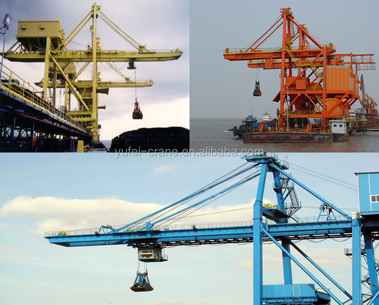 China Mobile Ship Unloader With Grab Bucket For Ports And Cement Ships ...