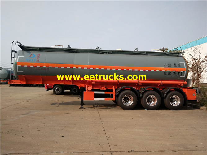 28m3 3 Axles Hcl Delivery Trailers, High Quality 28m3 3 Axles Hcl ...