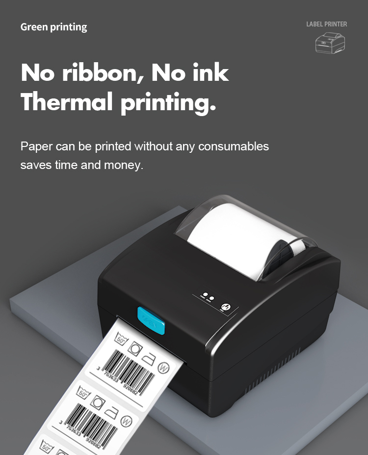 Zjiang Factory 80mm Pos-8610 Inkless Barcode Printer - 3 Inch Desktop ...