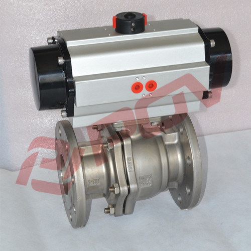 Pneumatic Flange Ss 304 Ball Valve Dn 32, High Quality Pneumatic Flange ...