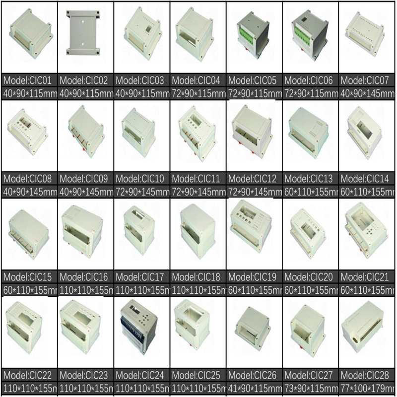 Pcb Din Rail Terminal Blocks Relay Power Supply Plastic Enclosure Box ...