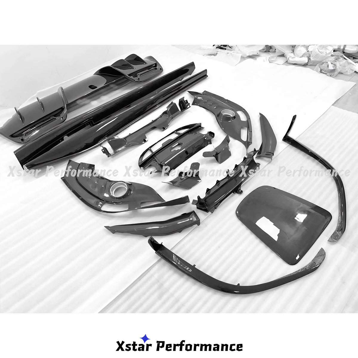 Oem Style Dry Carbon Fiber Rear Engine Cover Set For Ferrari 296 Gtb ...