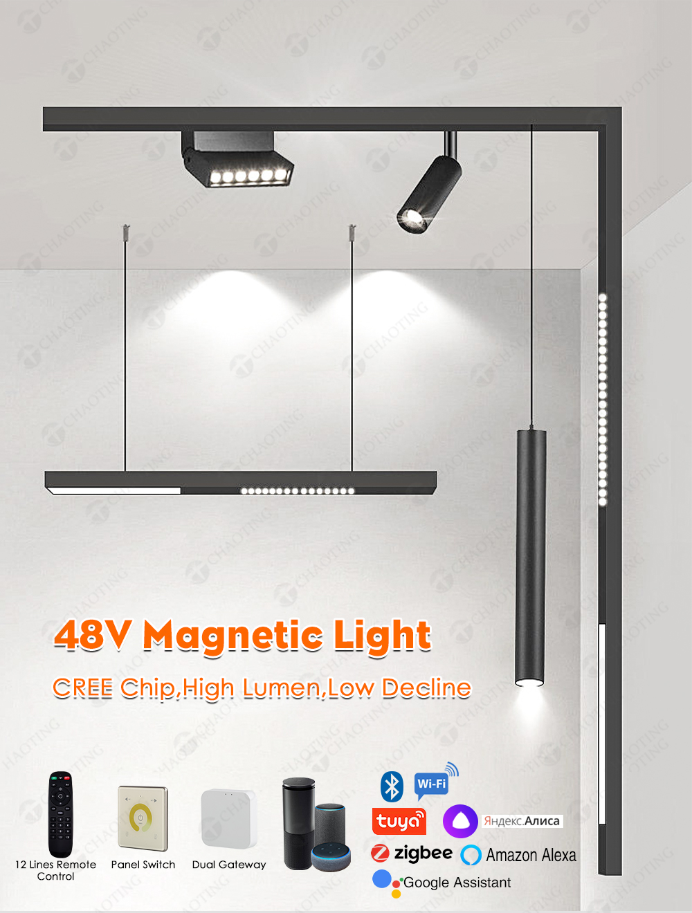 Modern Magnetic Recessed Triac Dimmer 48v Led Magnetic Track Lights ...