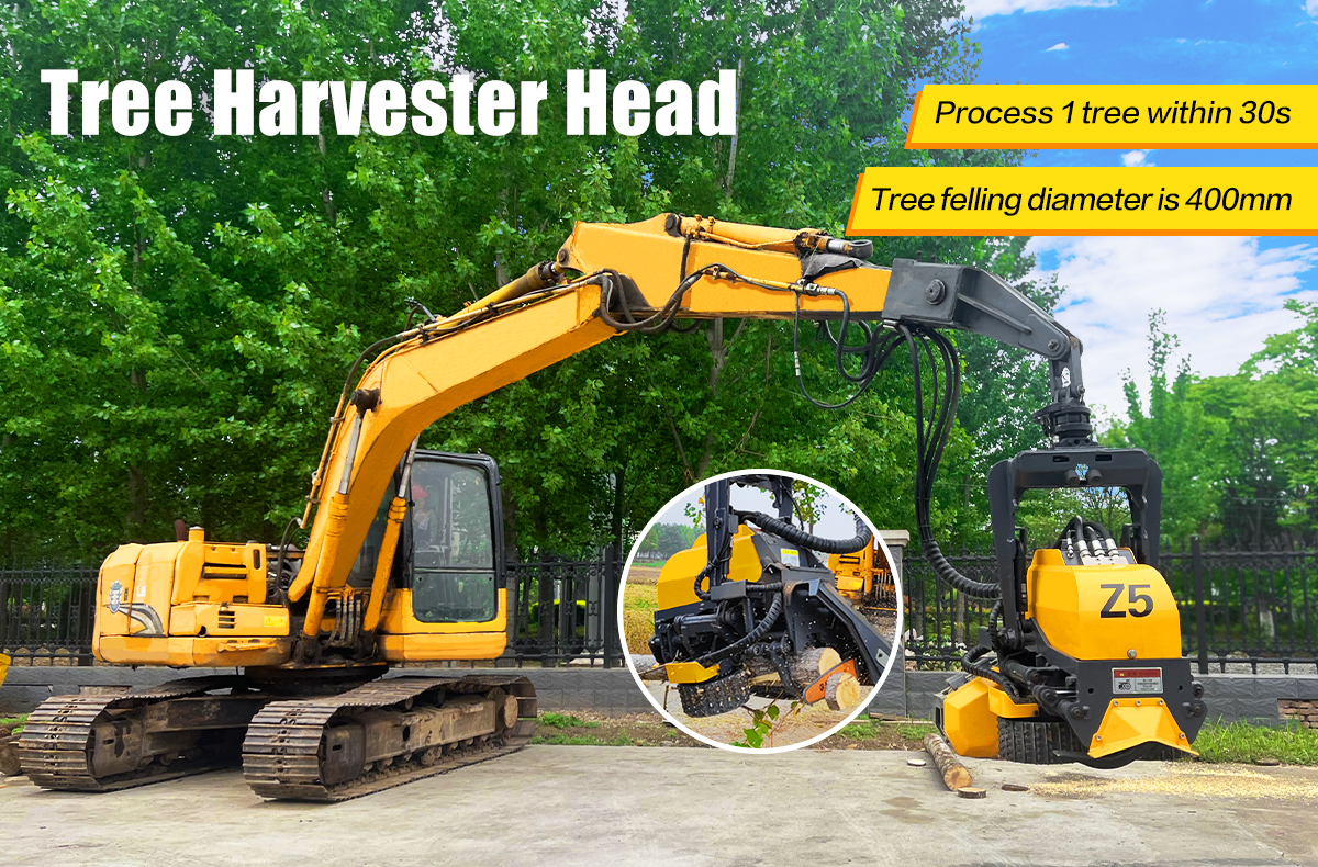 Lumbering Tree Harvester Head: The Ultimate Tree Cutting Machine, High ...
