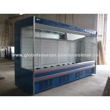 Upright Multi-desk Open Chiller For Beverage, Fruits, Vegetables ...