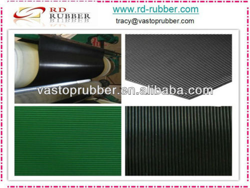 Fine Rib Rubber Mat/corrugated Rubber Mat, High Quality Fine Rib Rubber ...