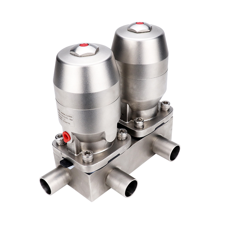 Sanitary Stainless Steel Forged Multiport Block Diaphragm Valve, High ...