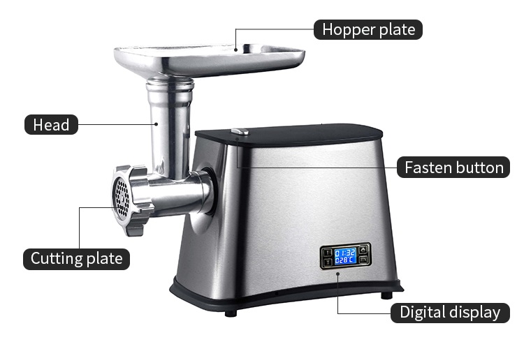 Digital Stainless Steel Sanitary Electric Fish Meat Grinder, High ...