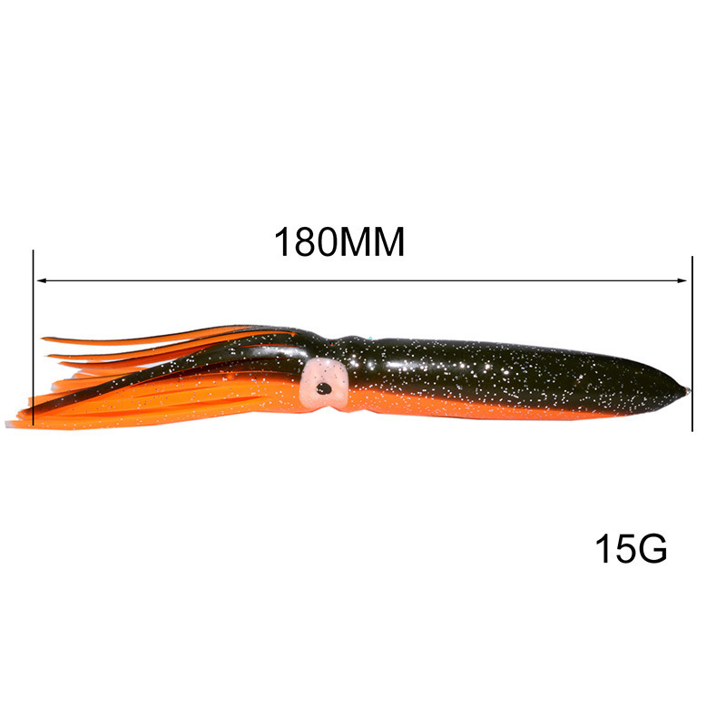 18cm 15g Rubber Octopus Squid Lures For Jigs And Tuna Fishing Tackle ...