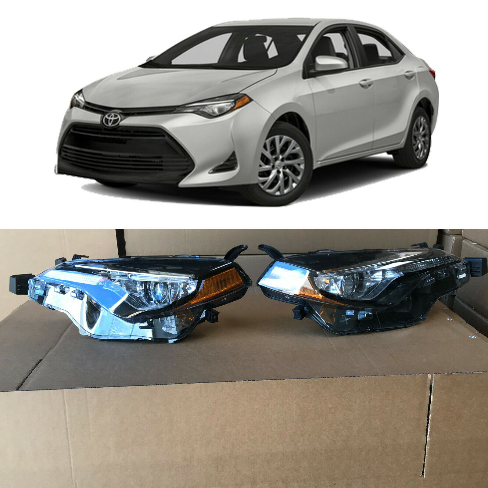 Factory Price Led Headlight For Toyota Corolla L Le Base Sedan 2017 ...