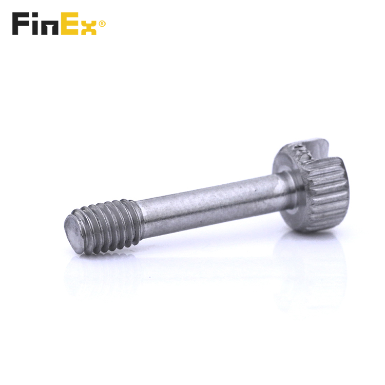 M3x14/4 Slotted Thumb Captive Knurled Screw คุณภาพสูง M3x14/4 Slotted Thumb Captive Knurled ...
