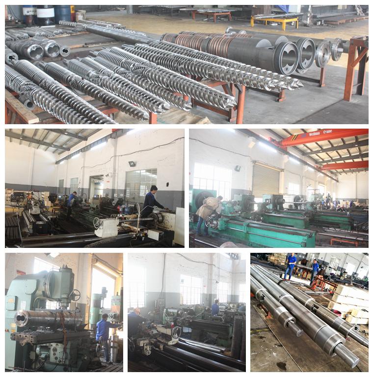 55/110 Extrusion Pvc Pipe Conical Twin Screw Barrel, High Quality 55/ ...