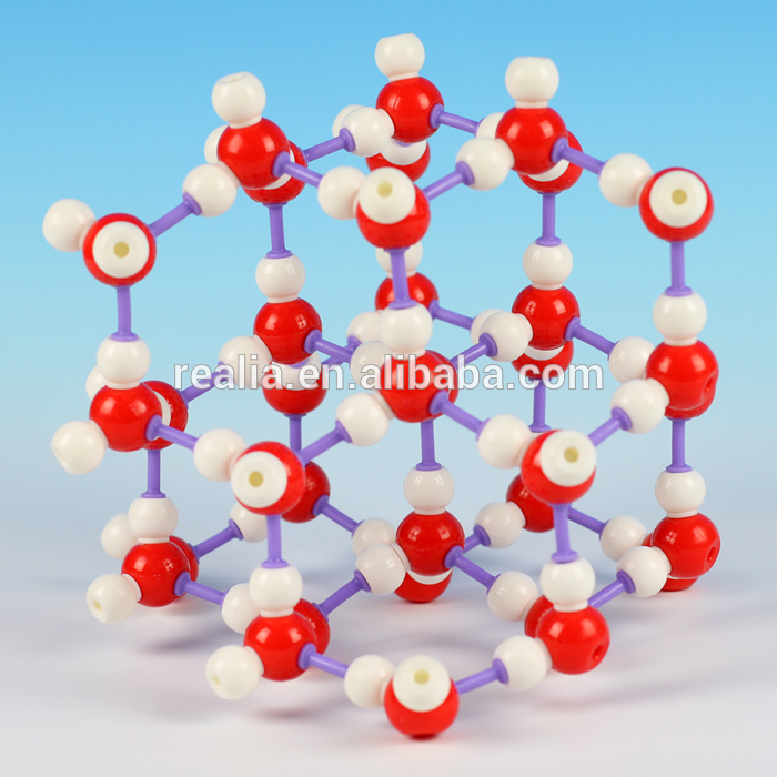 The Molecular Crystal Model Of Ice H20, High Quality The Molecular ...
