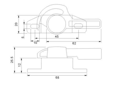 High Quality Half Moon Sliding Window Crescent Lock, High Quality High ...