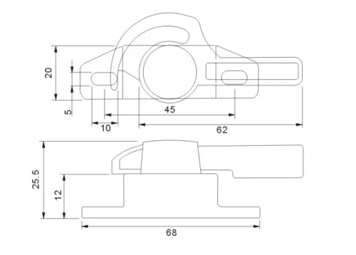 High Quality Half Moon Sliding Window Crescent Lock, High Quality High ...
