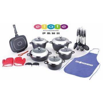 25pc Die-casting Aluminium Cookware Set, High Quality 25pc Die-casting ...
