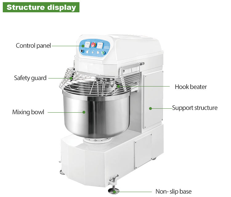 German Heavy-duty 5kg Cake Spiral Mixer For Bakery - 10 Litre Amasadora ...