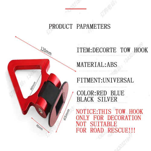 Jqtuning-jdm Style Rear&front Universal Glued Paste Tow Hook Easy ...