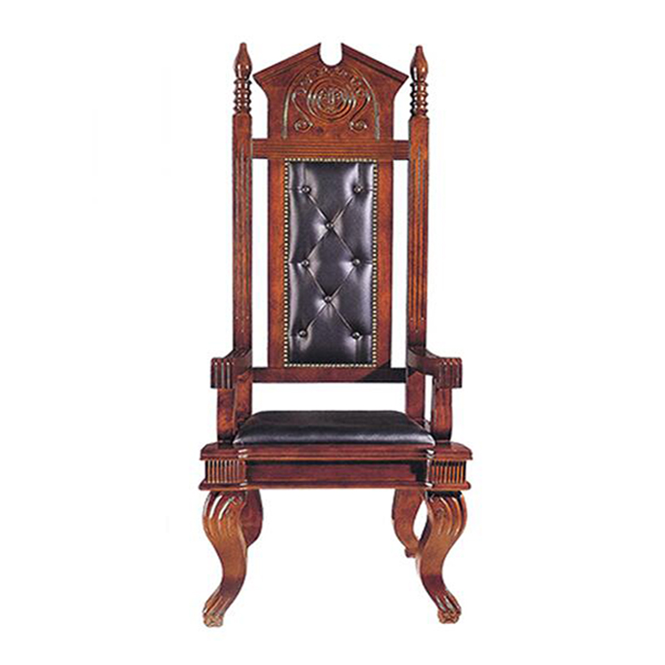 Classic Design High Back Courtroom Judge Chair With Carved Wood And Pu ...