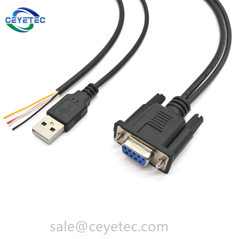 Rs232 Db9 Female To Usb 2.0 Male Y-type Serial Extender Cable, High ...