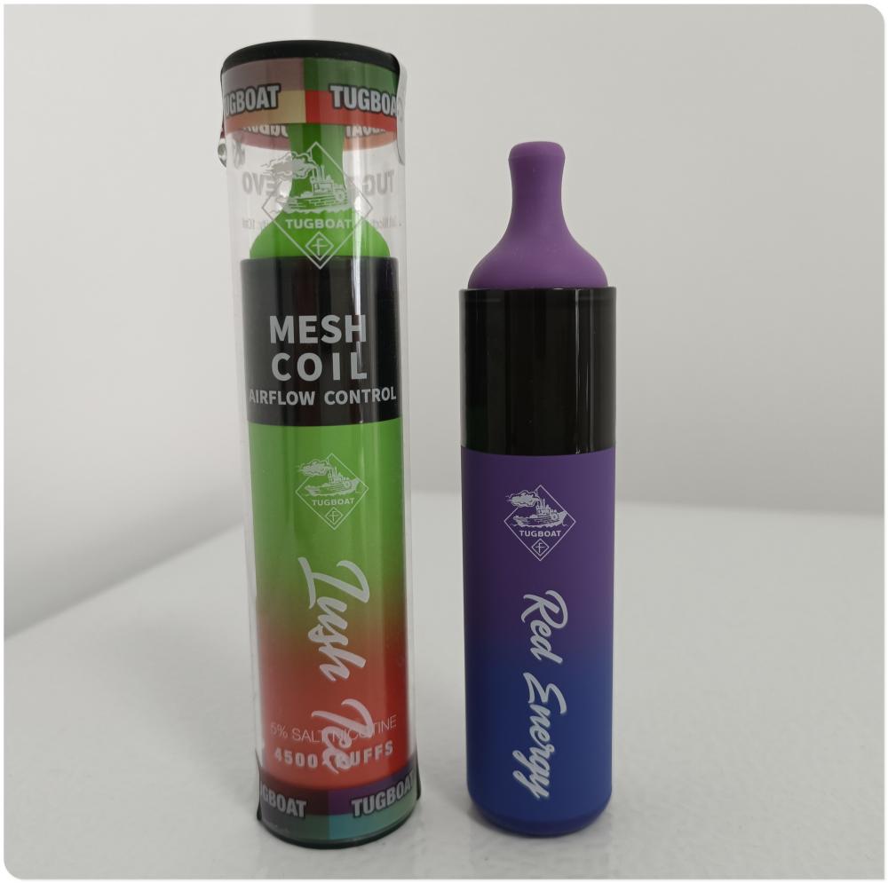 ดีที่สุด 4500 พัฟแบบใช้แล้วทิ้ง Vape Tugboat Evo 850mah คุณภาพสูง ดี ...