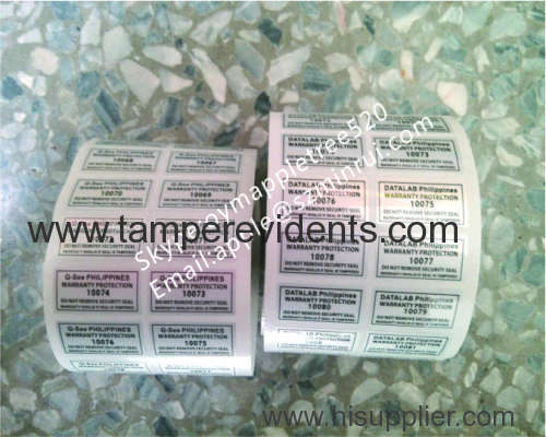 Silver Void Sticker With Gloss Lamination,warranty Void Sticker With ...