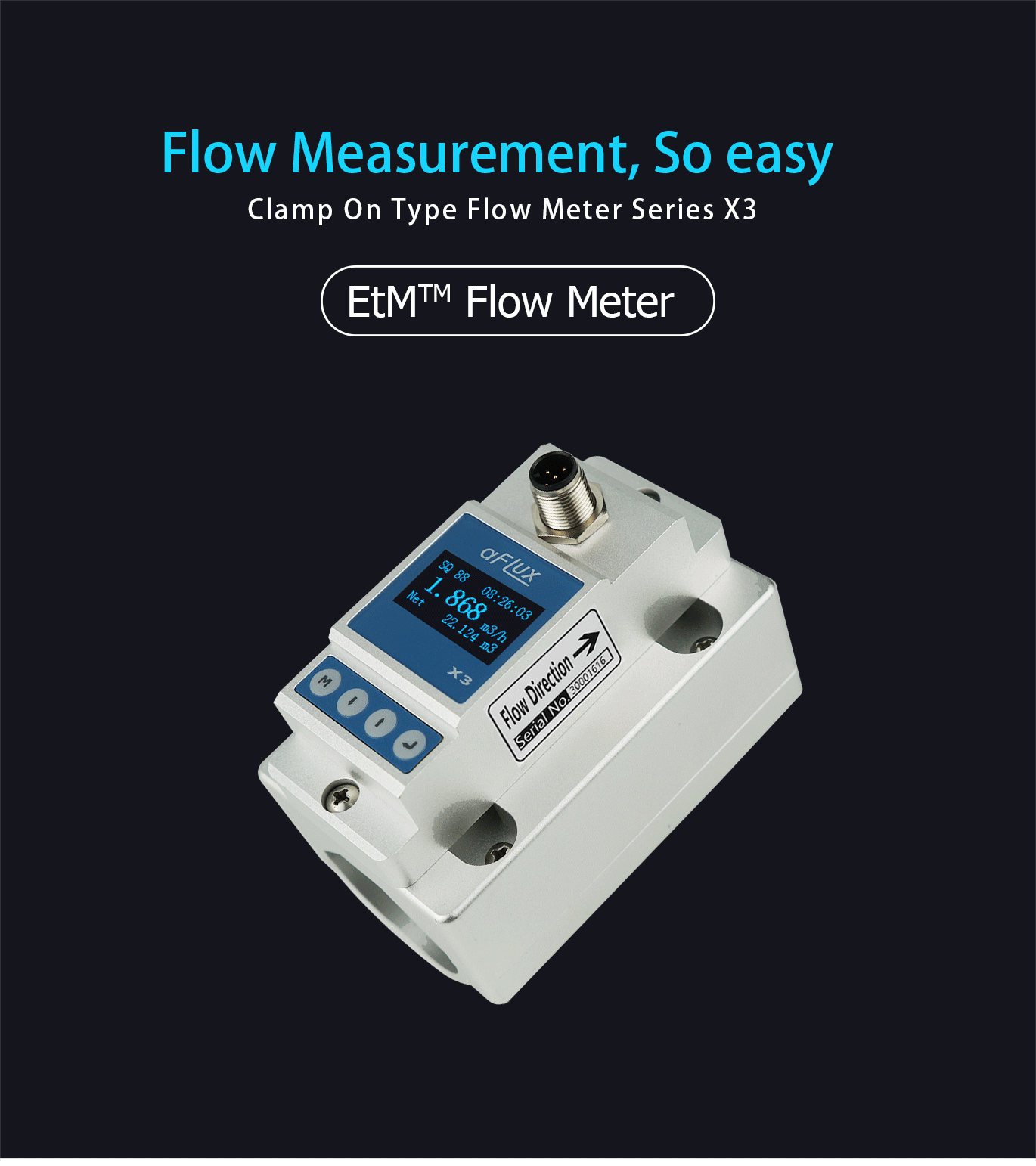 Dn50 China 4-20ma Bidirectional Digital Lcd Display Clamp-on Ultrasonic ...