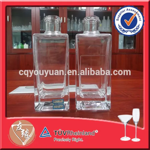 Machine Brown Liquor Bottles Square 500ml Glass Rum Bottle, High ...