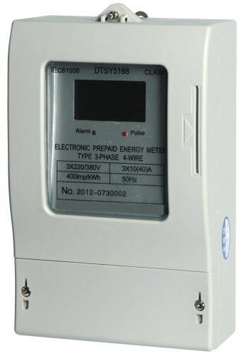 Single Phase Two Wires Electronic Lcd Display Prepaid Energy Meter ...