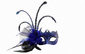 Mens Beautiful Blue Feather Masquerade Mask For Christmas P, High ...