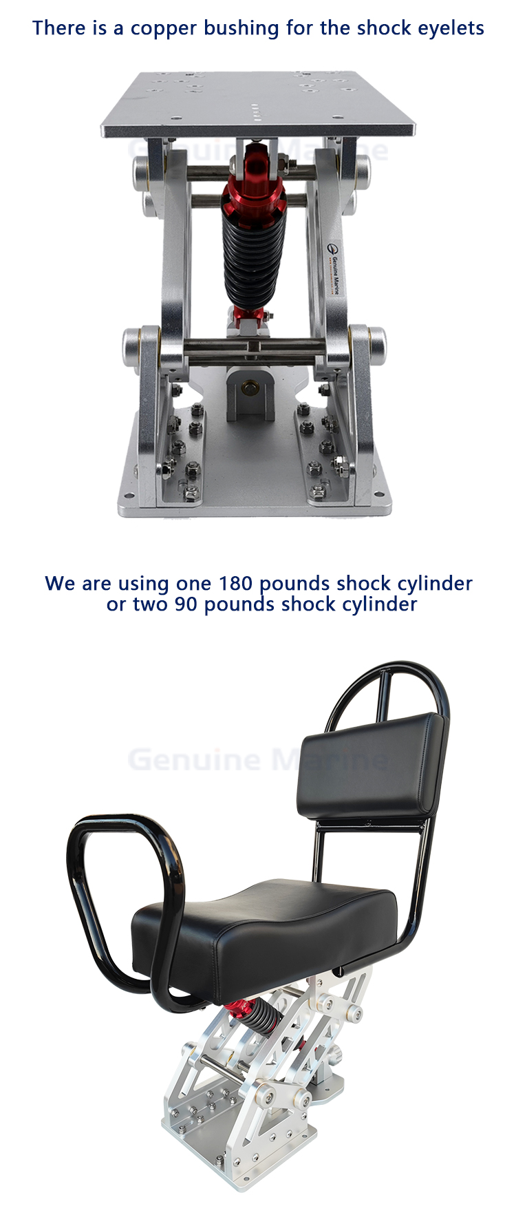 Genuine Marine Damping Shockwave Boat Seat Base, High Quality Genuine ...