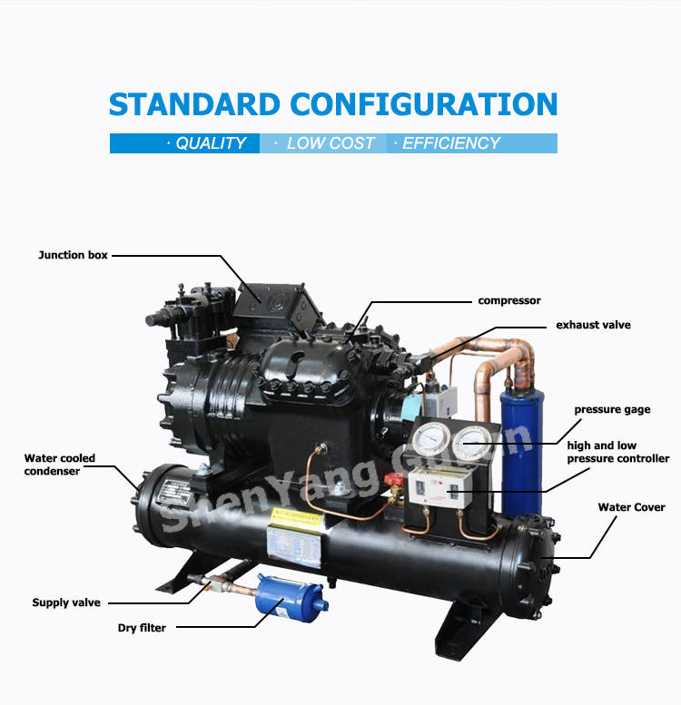 20hp Water-cooled Condensing Units With Evaporator For R22 ...