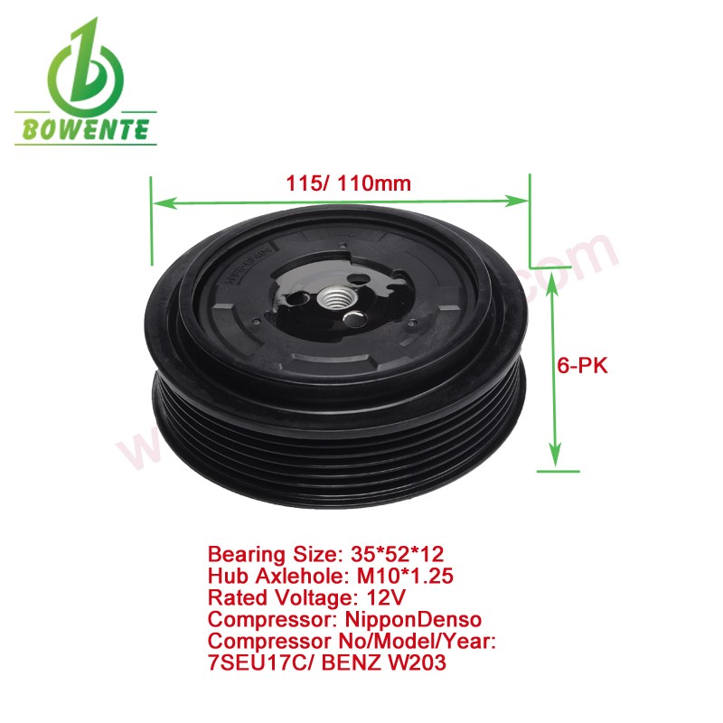 Denso 7seu17c Ac Compressor Clutch For W203 115/110mm/6pk, High Quality ...