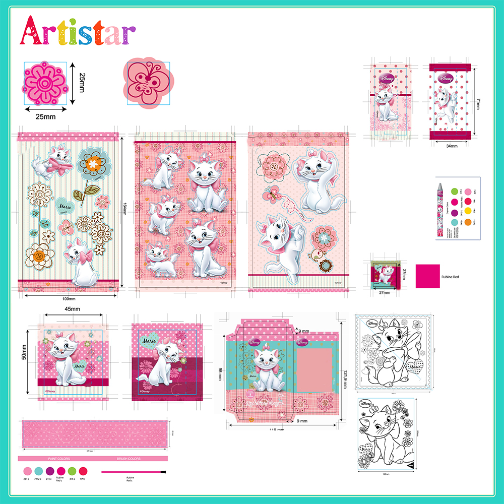 Disney The Aristocats-marie Colouring Set, High Quality Disney The ...